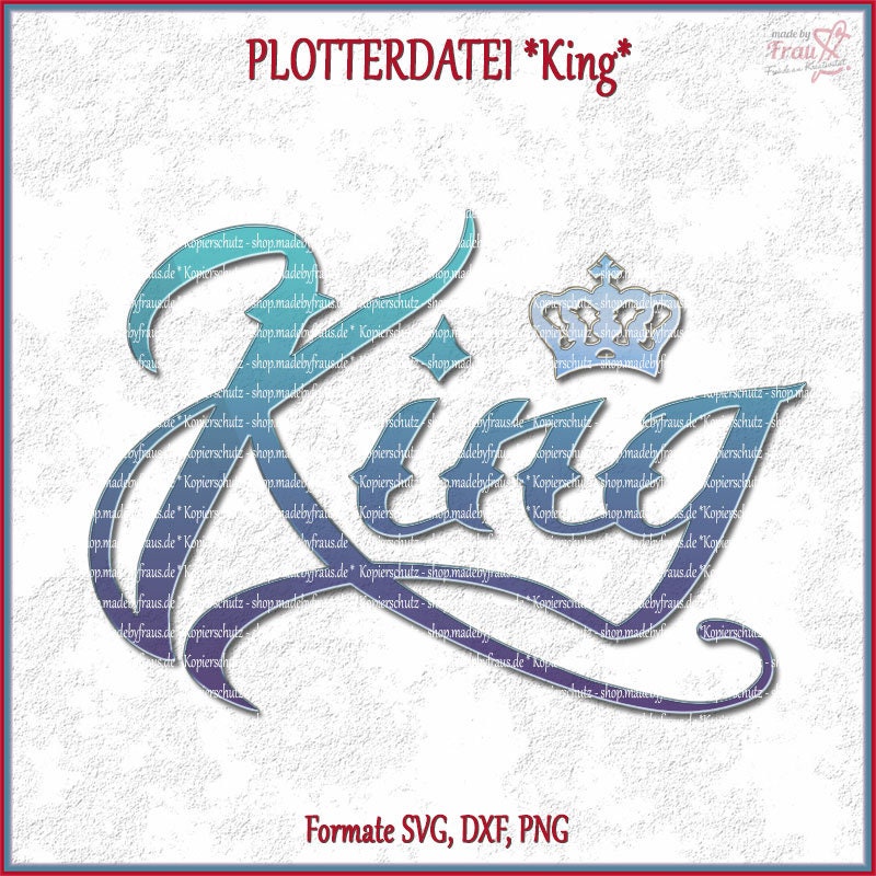 Plotter File King for Kings Svg Dxf Png Plot King JGA Men Partner Look ...