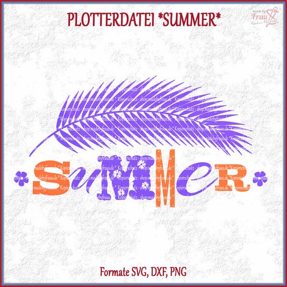 Plotterdatei SUMMER Mit Blatt - Etsy