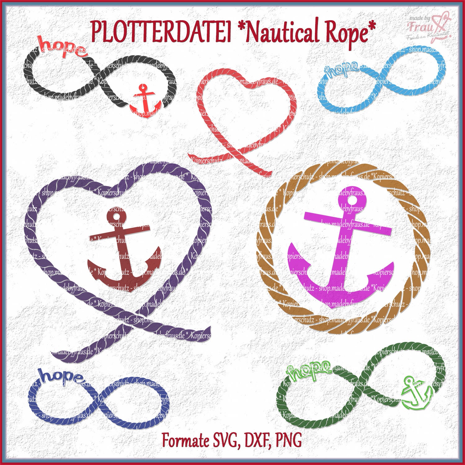 Infinity Symbol With Anchor And Rope