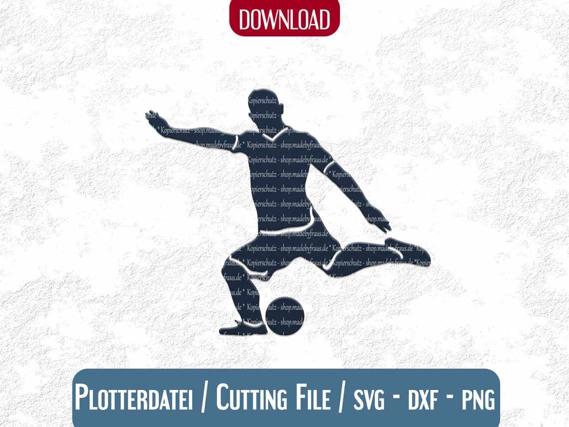 Plotter File * Soccer - Fußballer | Svg Dxf Png | Soccer Player ...
