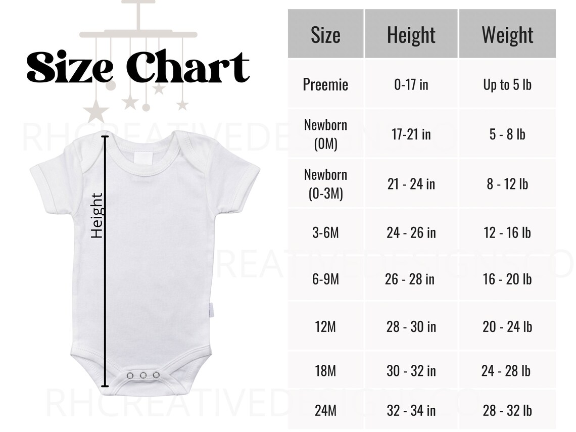 Gerber Childrenswear 6516A Size Chart | Gerber 6516A Size Chart ...