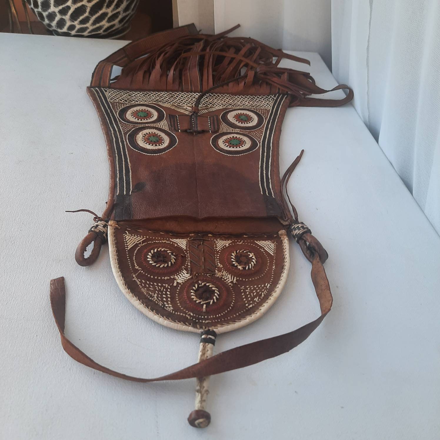 Handcrafted African Tuareg Leather Camel Eye Desert Bag Handbag Berber ...