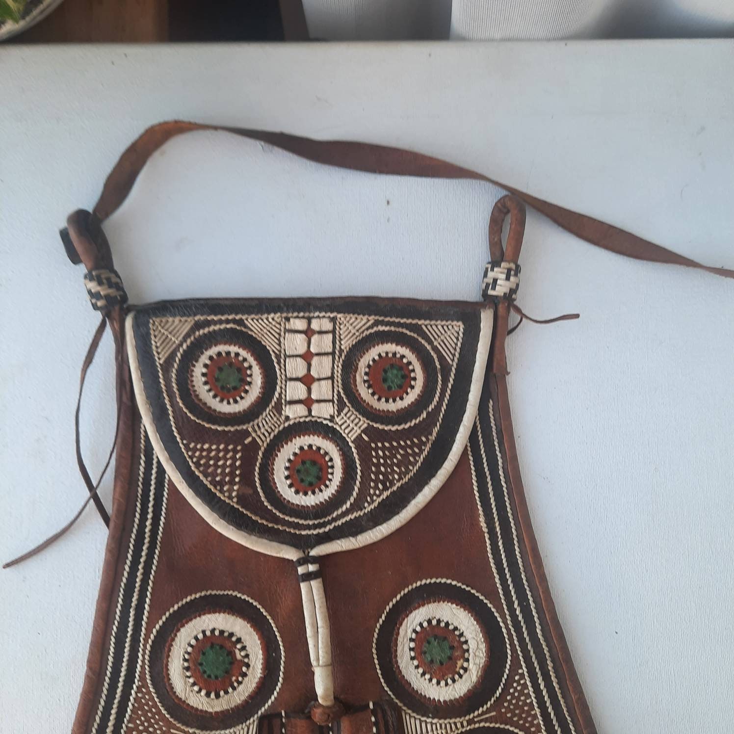 Handcrafted African Tuareg Leather Camel Eye Desert Bag Handbag Berber ...