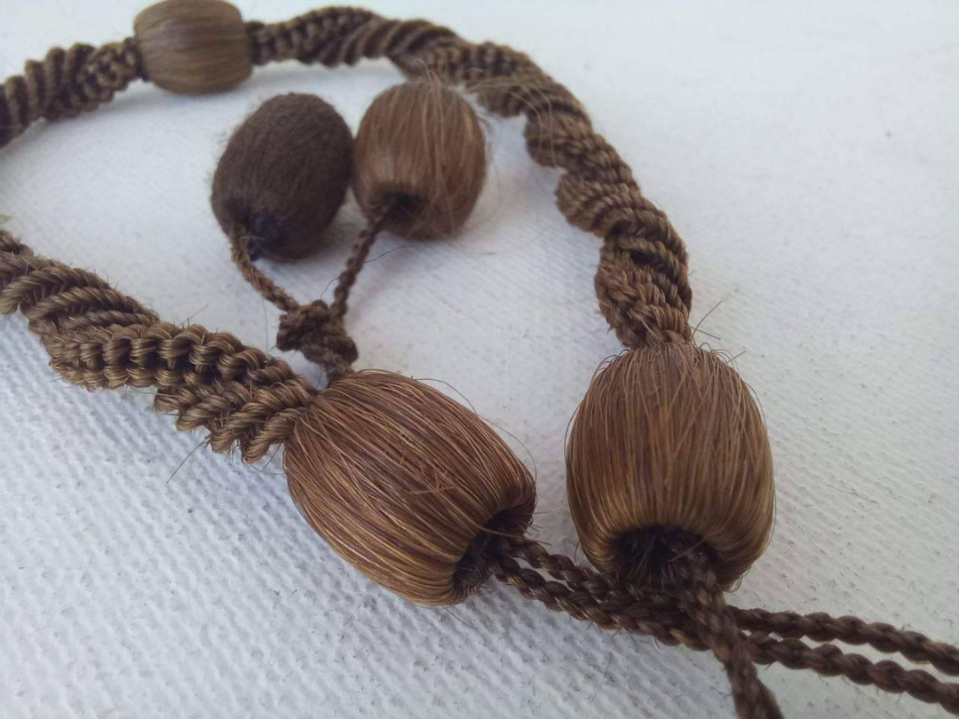 Victorian Woven Hair Watch Chain , Victorian Hair Jewelry, Victorian ...