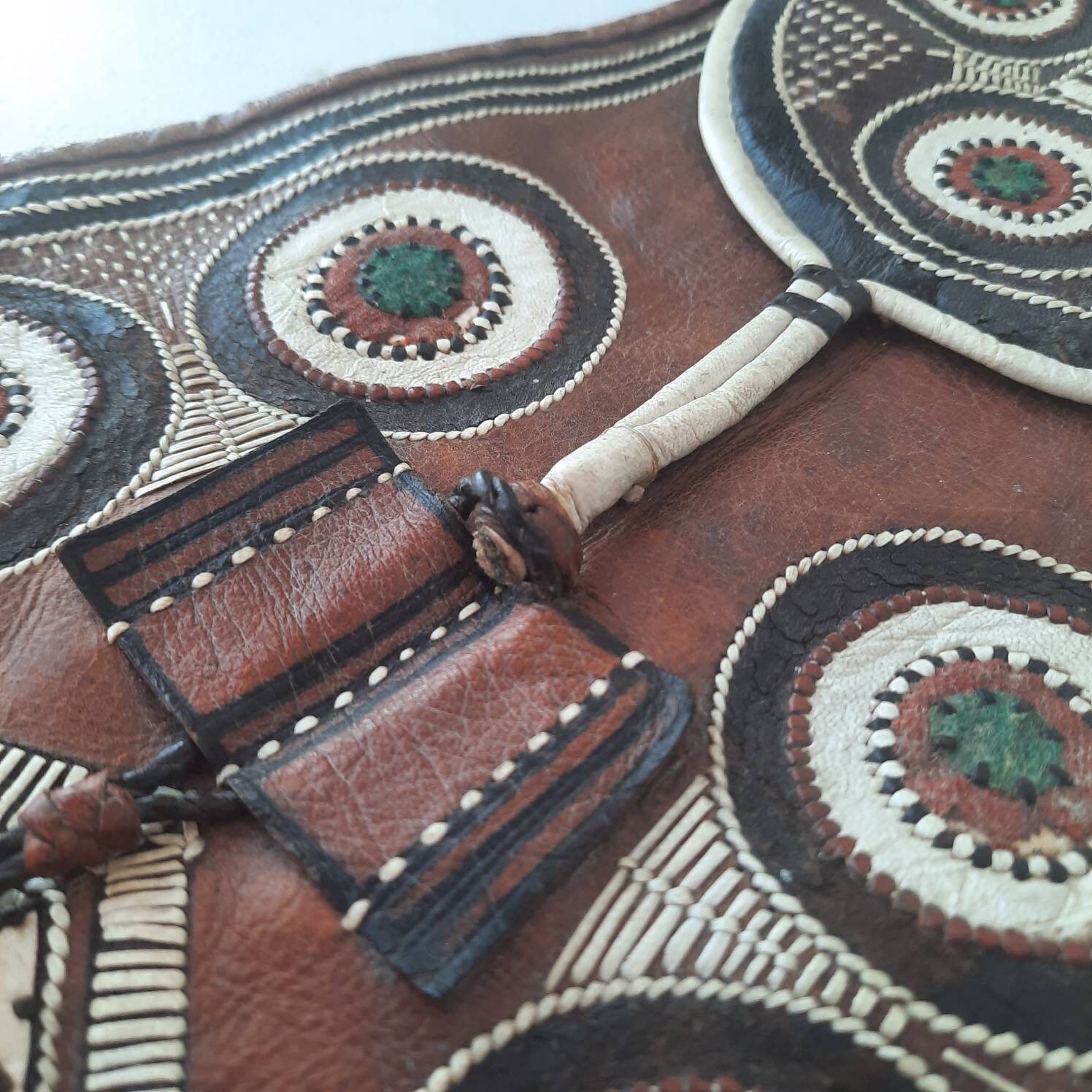 Handcrafted African Tuareg Leather Camel Eye Desert Bag Handbag Berber ...