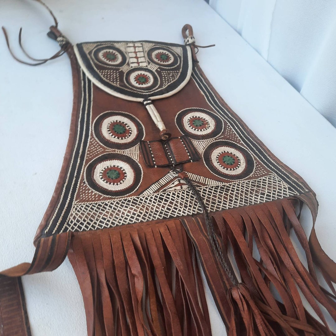 Handcrafted African Tuareg Leather Camel Eye Desert Bag Handbag Berber ...