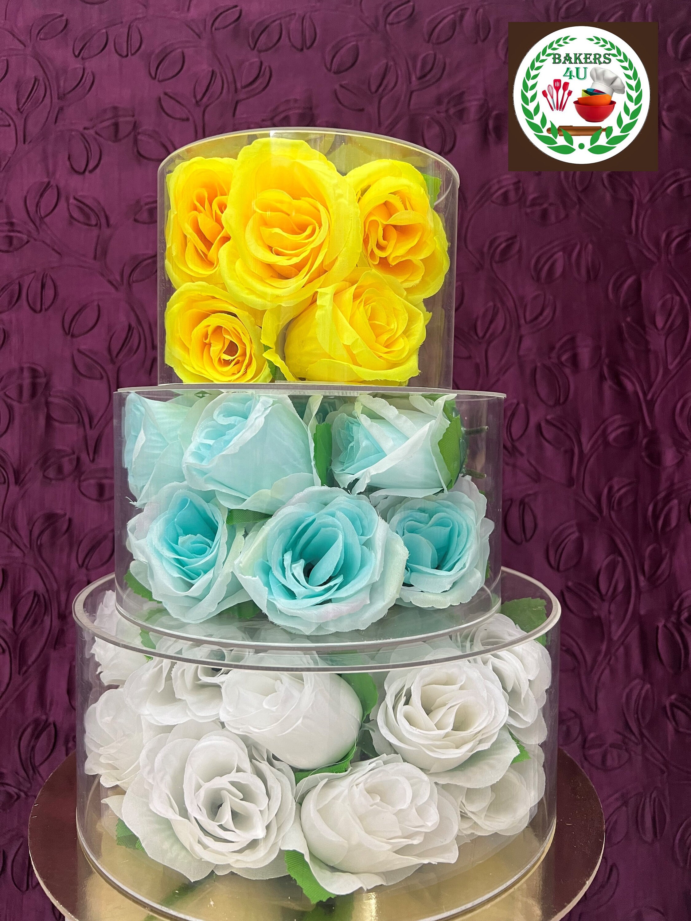 Round Acrylic Fancy Tier Raiser and Enhancer for Cake Display - Etsy