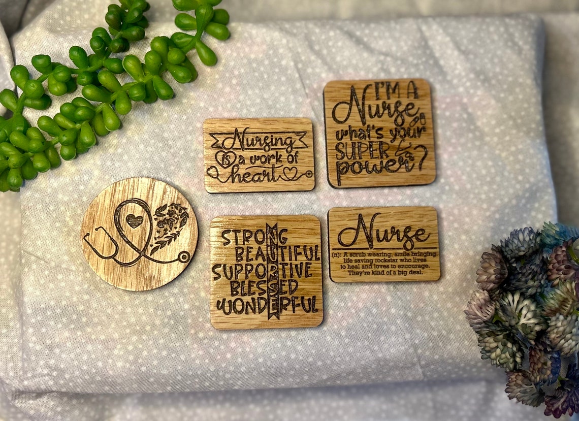 Nursing Magnets | Wood Magnets | Laser Engraved | Nurse Humor | Nurse ...