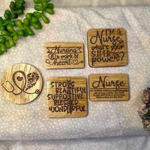 Nursing Magnets | Wood Magnets | Laser Engraved | Nurse Humor | Nurse ...