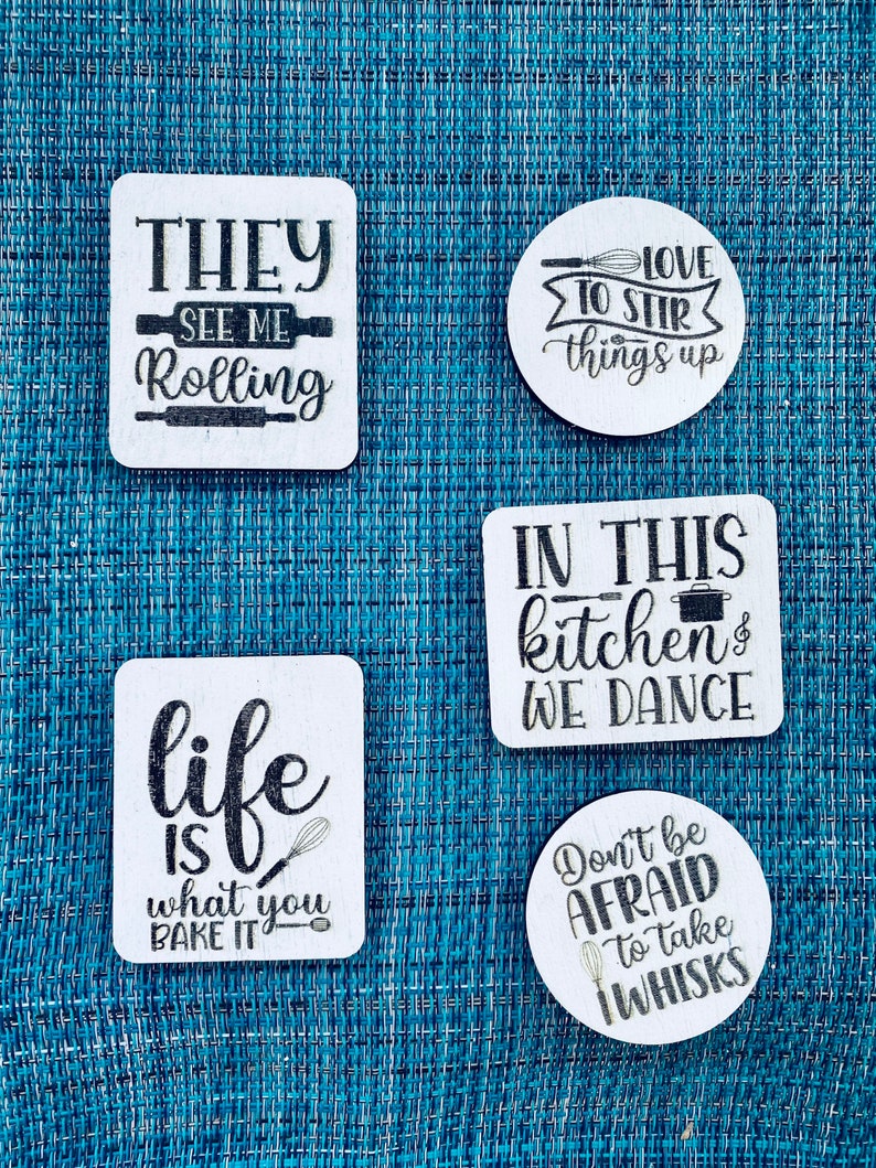 Kitchen Themed Wood Magnets Funny Magnets Kitchen Magnets - Etsy