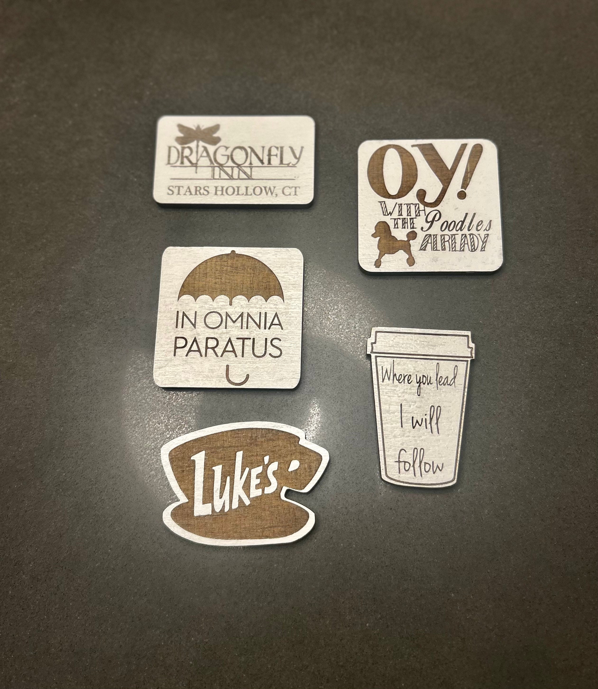 Gilmore Girls Magnets Wood Magnets Stars Hollow Gilmore Girls Set Of 5