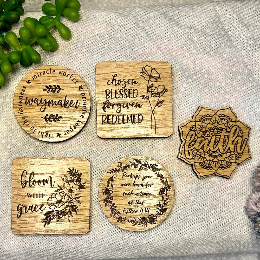 Religious Magnets | Wood Magnets | Laser Engraved | Bible Verse | Faith ...