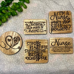 Nursing Magnets | Wood Magnets | Laser Engraved | Nurse Humor | Nurse ...