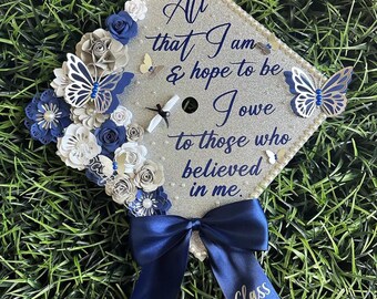 Custom Graduation Cap Topper Sticker & Matching Keepsake Keychain - Etsy