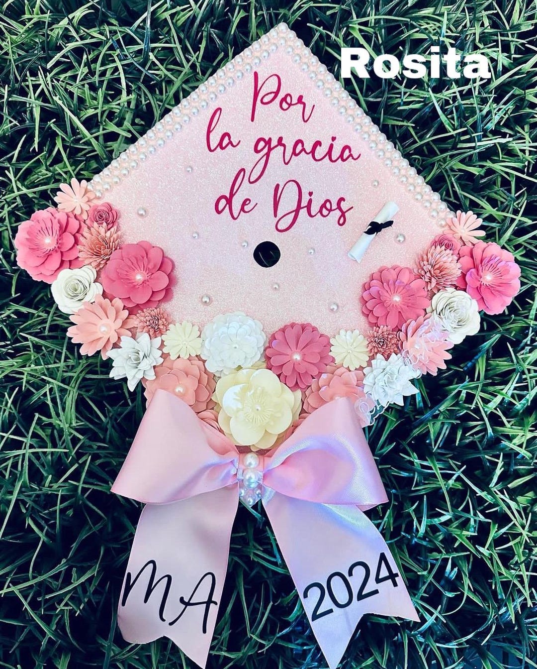 Pink Graduation Cap Topper - Etsy