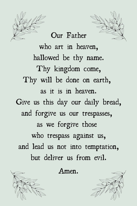 The Lords Prayer Poster | Etsy