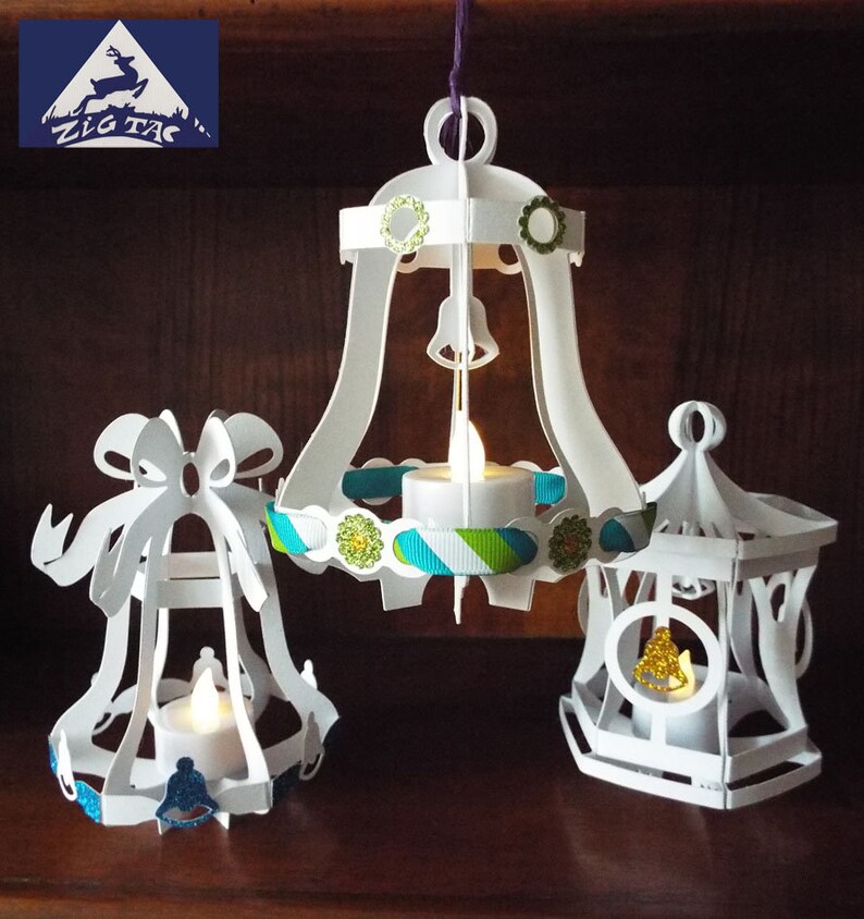 3D SVG and Studio File Lantern Charming Bells a Decor for | Etsy