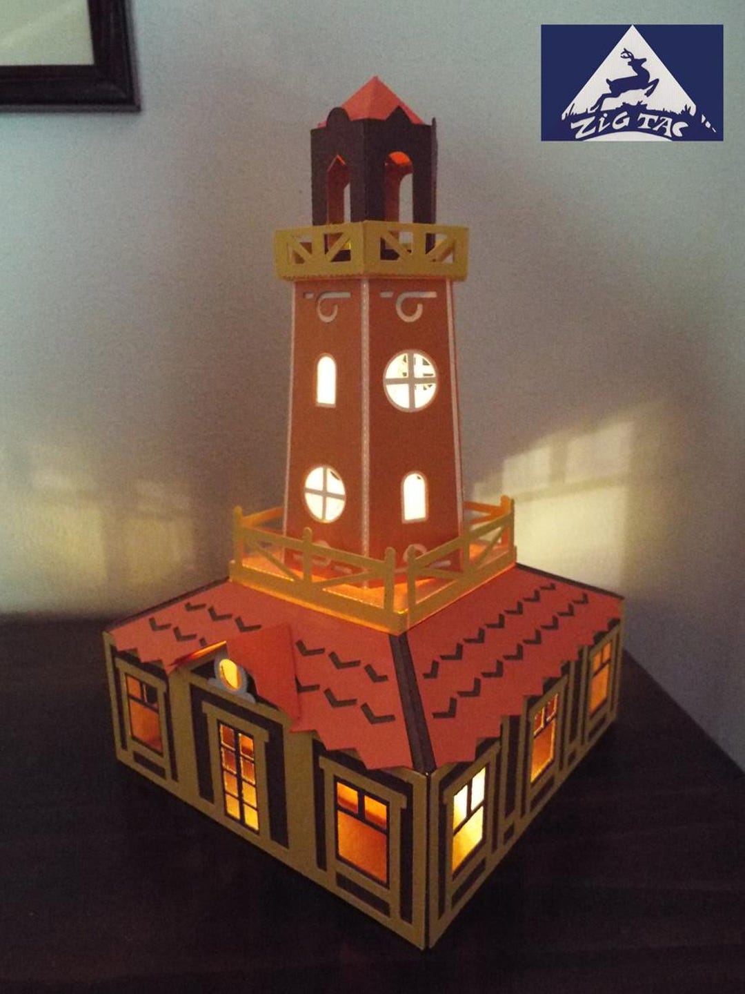 3D SVG, PDF and Studio Files Hexagon Lighthouse - Etsy