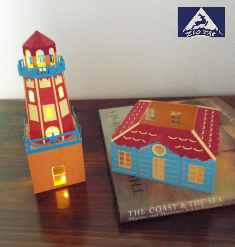 3D Svg , Pdf and Studio Files Octagon Lighthouse - Etsy