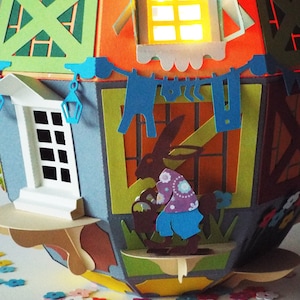 3D SVG an Egg House for the Easter Bunny, a Lantern and Sweets ...