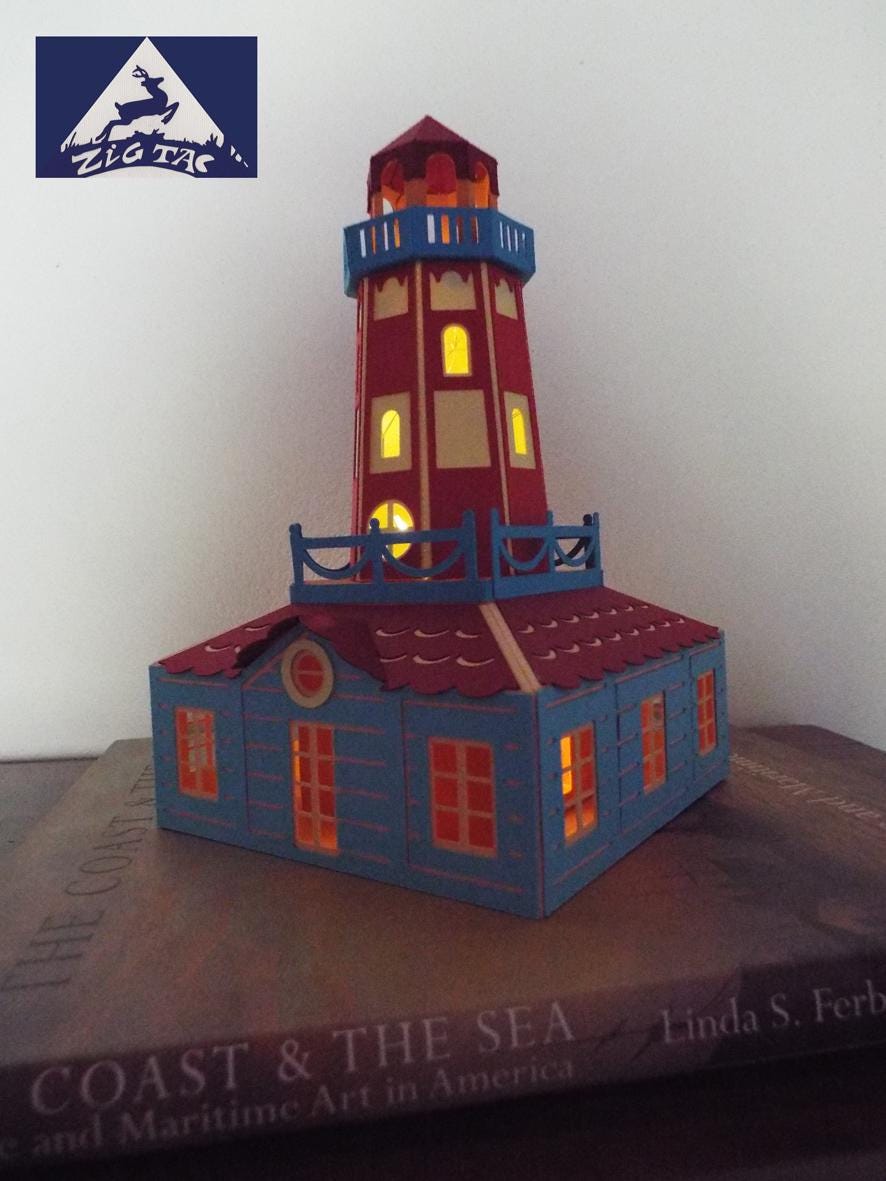 3D Svg , Pdf and Studio Files Octagon Lighthouse - Etsy