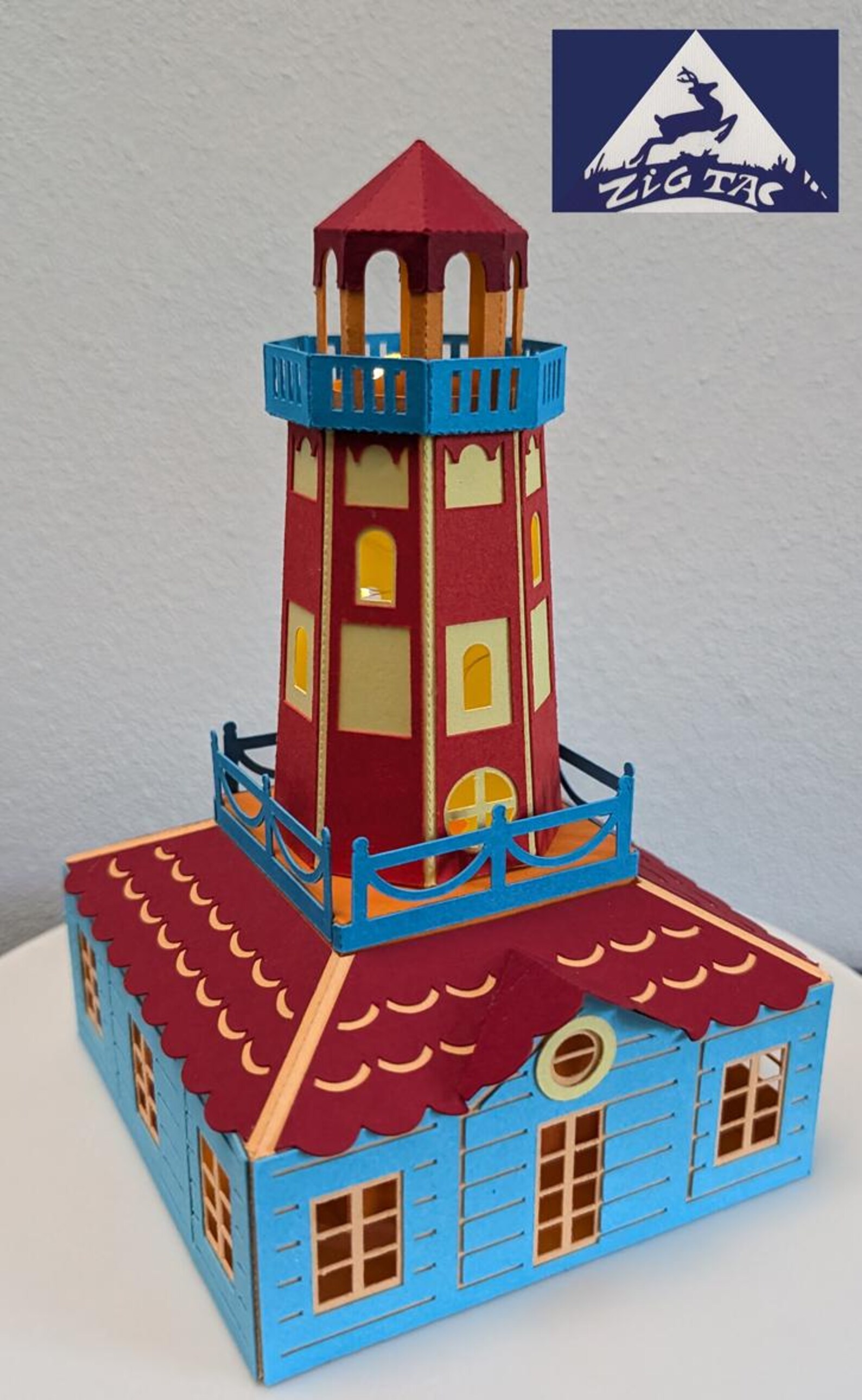 3D Svg , Pdf and Studio Files Octagon Lighthouse - Etsy