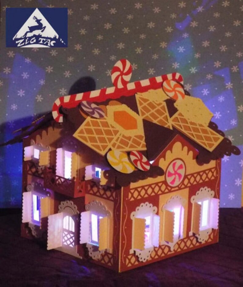 SVG and Studio Files to Build a 3D Paper Gingrebread House: - Etsy