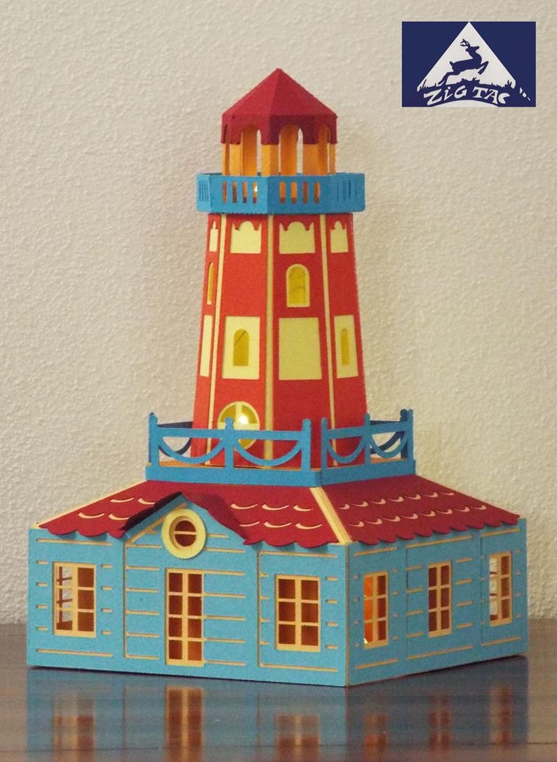 3D Svg , Pdf and Studio Files Octagon Lighthouse - Etsy