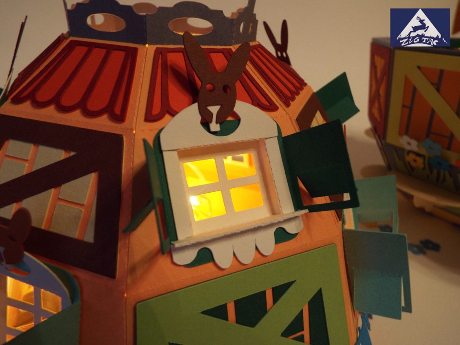 3D SVG an Egg House for the Easter Bunny a Lantern and Sweets - Etsy