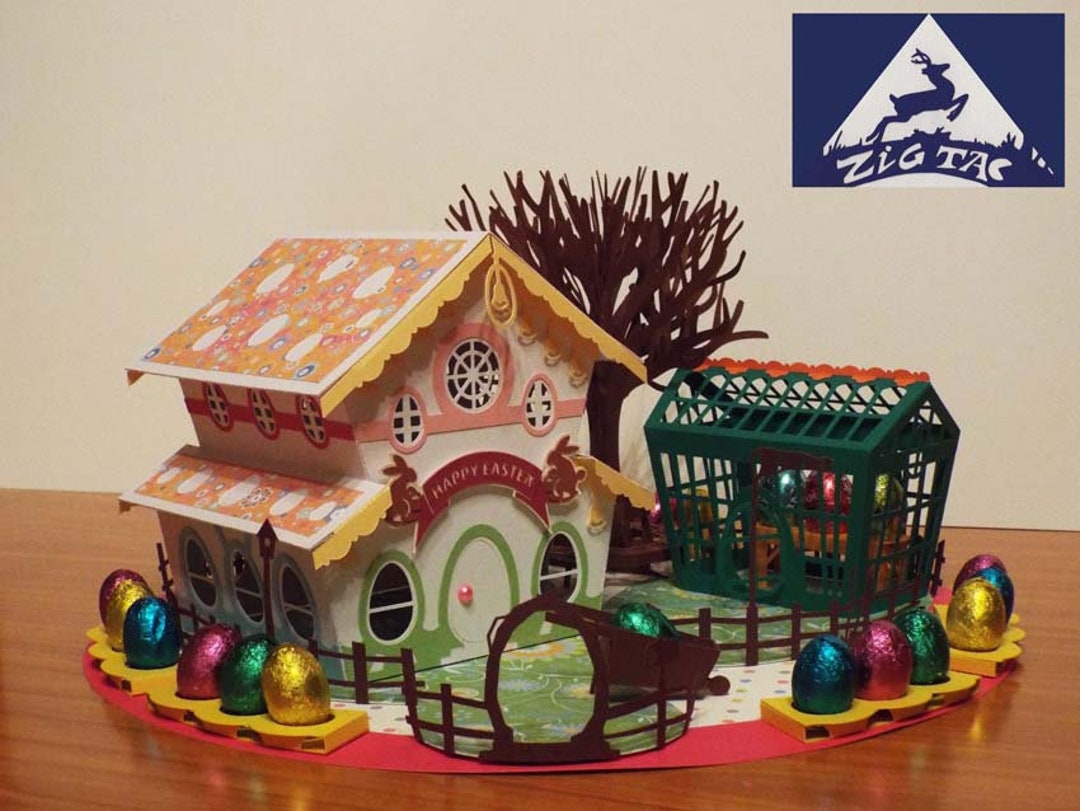 3D Svg and Studio File easter Bunny House and Garden - Etsy Canada