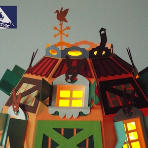 3D SVG an Egg House for the Easter Bunny, a Lantern and Sweets ...
