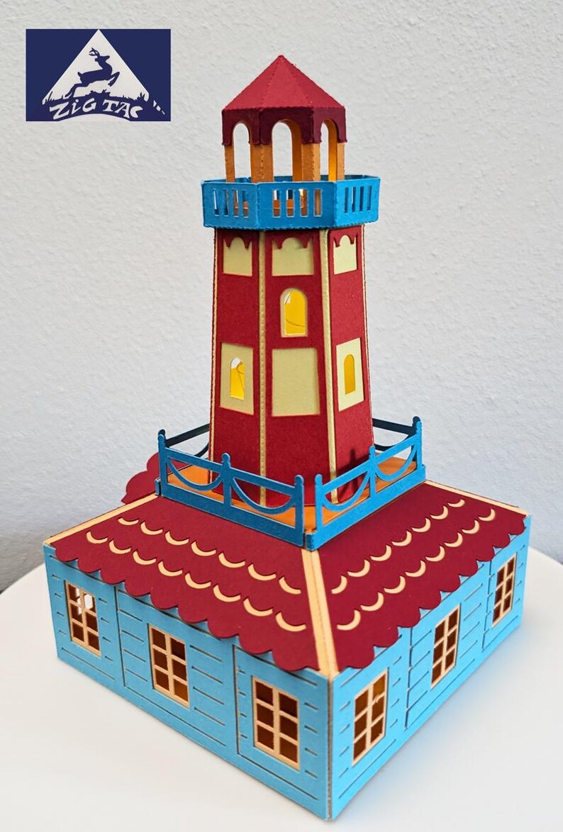 3D Svg , Pdf and Studio Files Octagon Lighthouse - Etsy