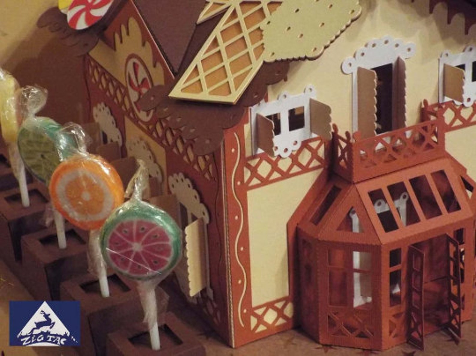 SVG and Studio Files to Build a 3D Paper Gingrebread House: - Etsy
