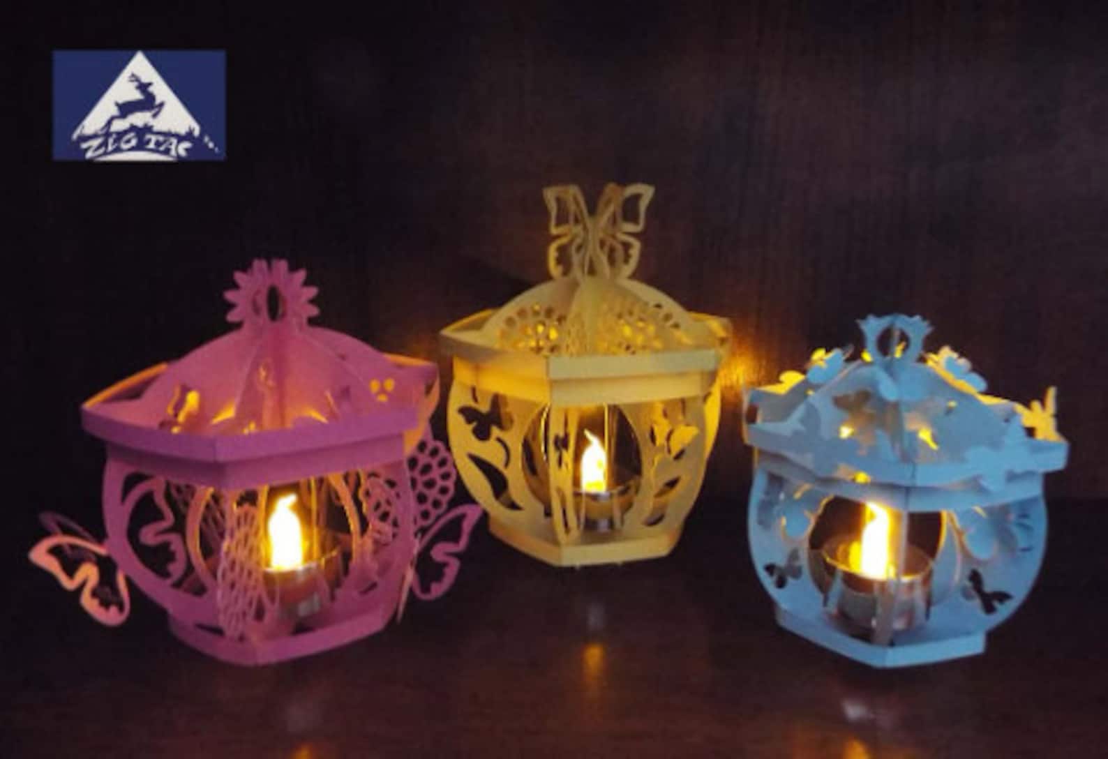 3D SVG, Studio and PDF Files 3 Butterfly Lanterns - Etsy