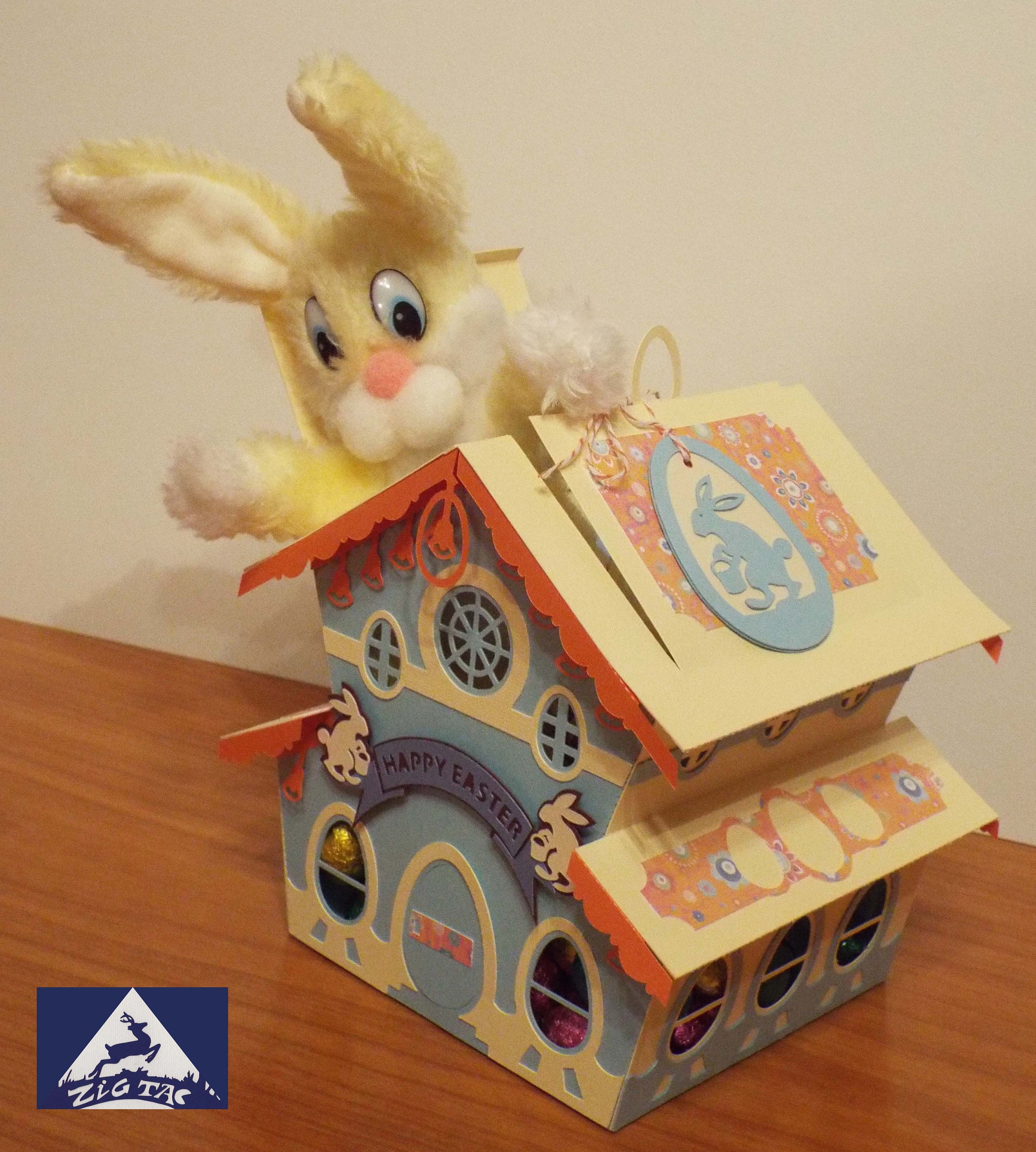 3D Svg and Studio File "easter Bunny House and Garden" - Etsy