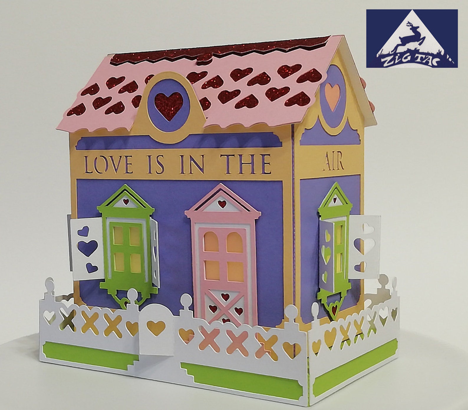 3D SVG Valentine House “love is in the Air” Svg, Studio and Pdf Files ...