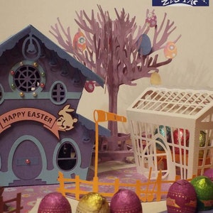 3D Svg and Studio File easter Bunny House and Garden - Etsy Canada