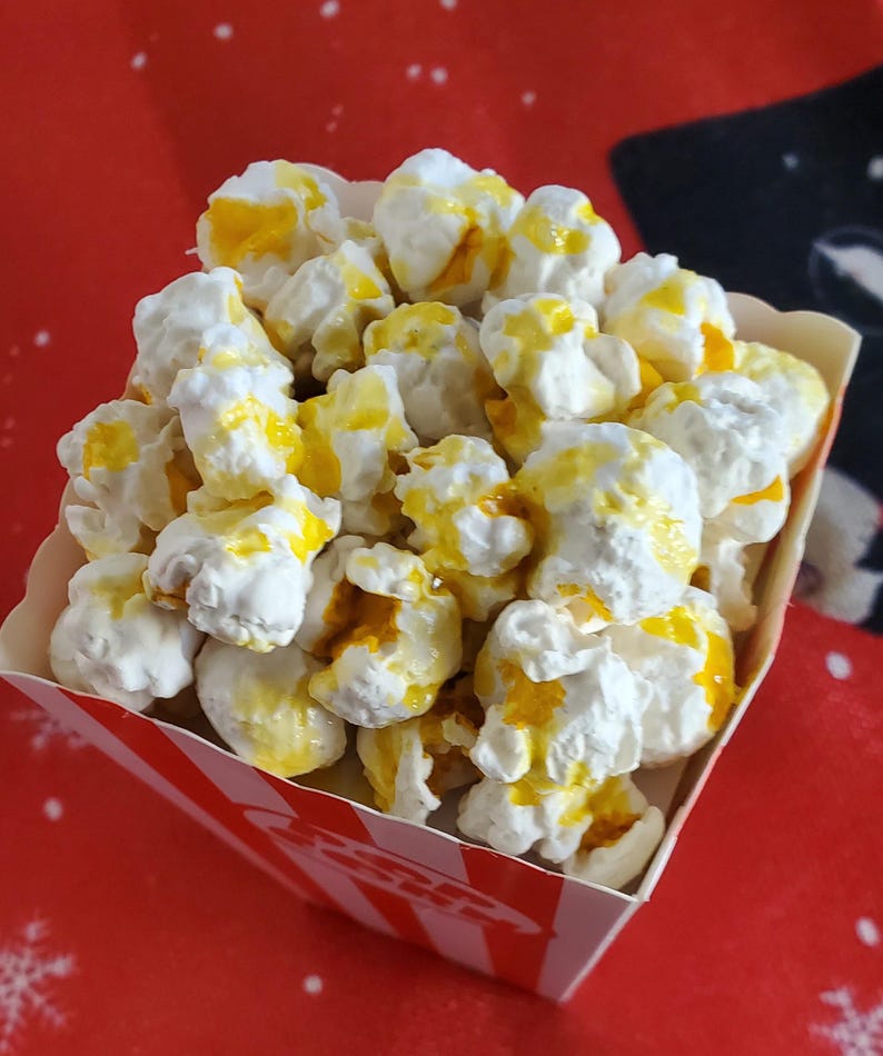 Faux, Fake, Movie Buttered or Caramel Popcorn Display, Prop ,fake Bake ...