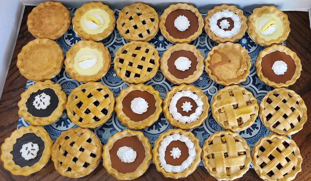 Faux Food Pie: 3" Fake Bake Display Prop - Pumpkin, Cherry, Apple ...