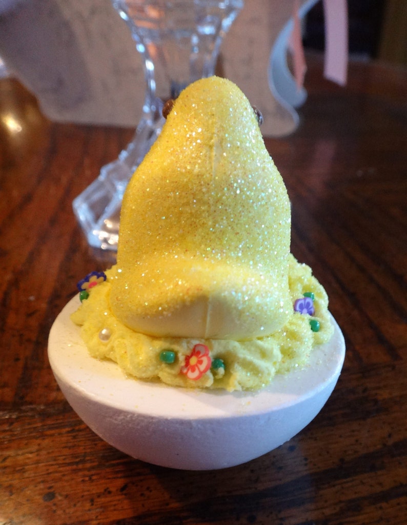 1 ONE PEEP Deviled Egg Faux Food /fake Display/ Replica - Etsy