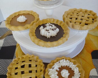 9.5“ Pumpkin, Chocolate, or Apple, Faux Pies Faux Food /fake Bake ...