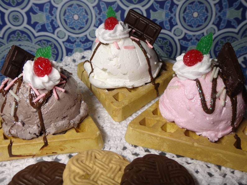 Fake Waffle Ice Cream Dessert Prop: Tier Tray Display - Etsy