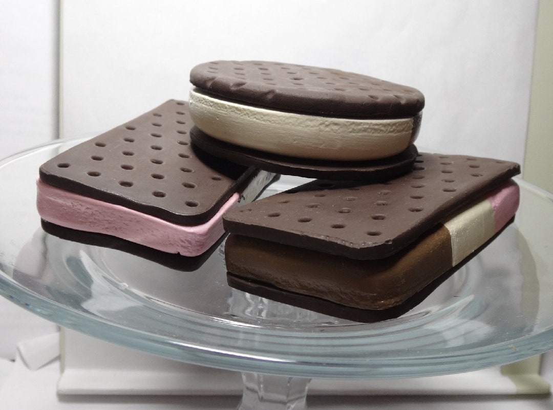1 I Cream Sandwiches Faux Food Fake Bake, Display Replica Prop - Etsy
