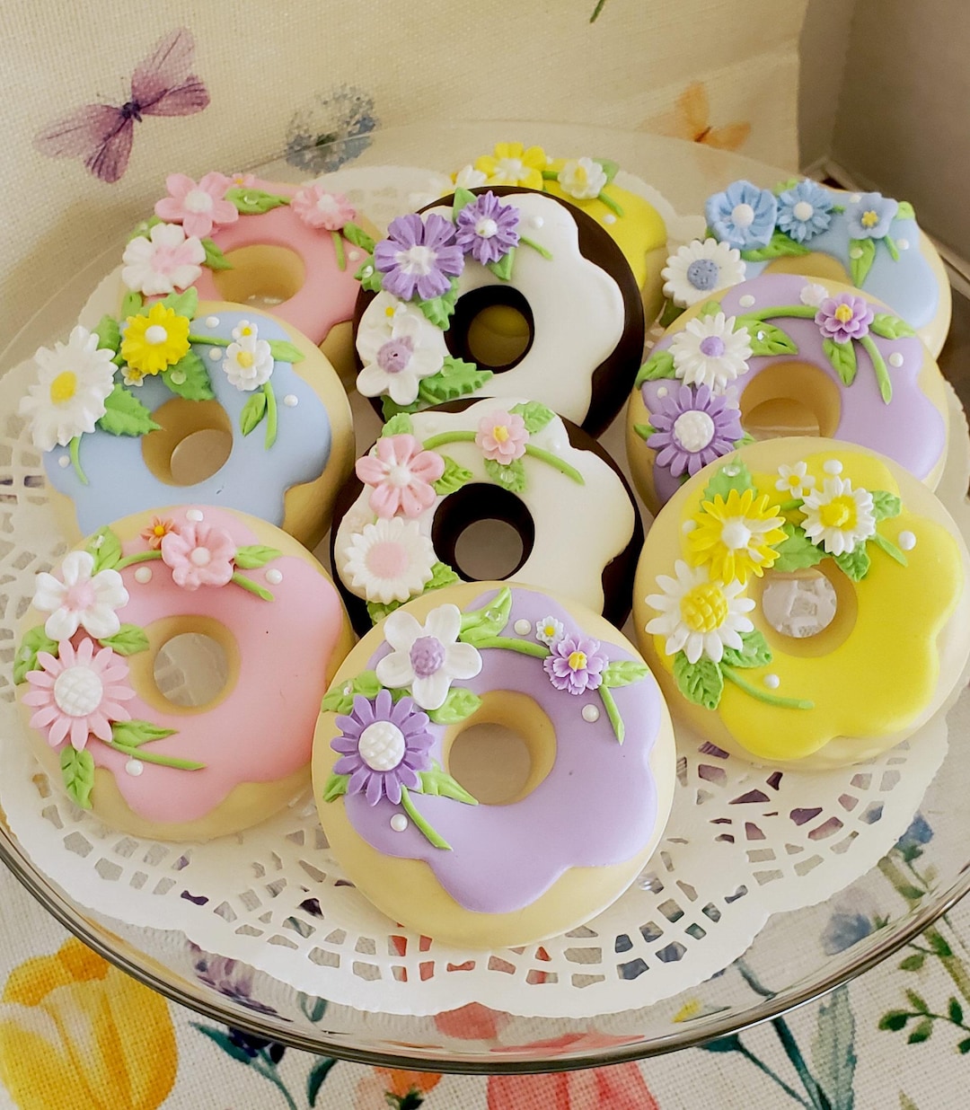 Spring /summer Faux Designer Donuts Prop, Faux Foods, Fake Bake, - Etsy