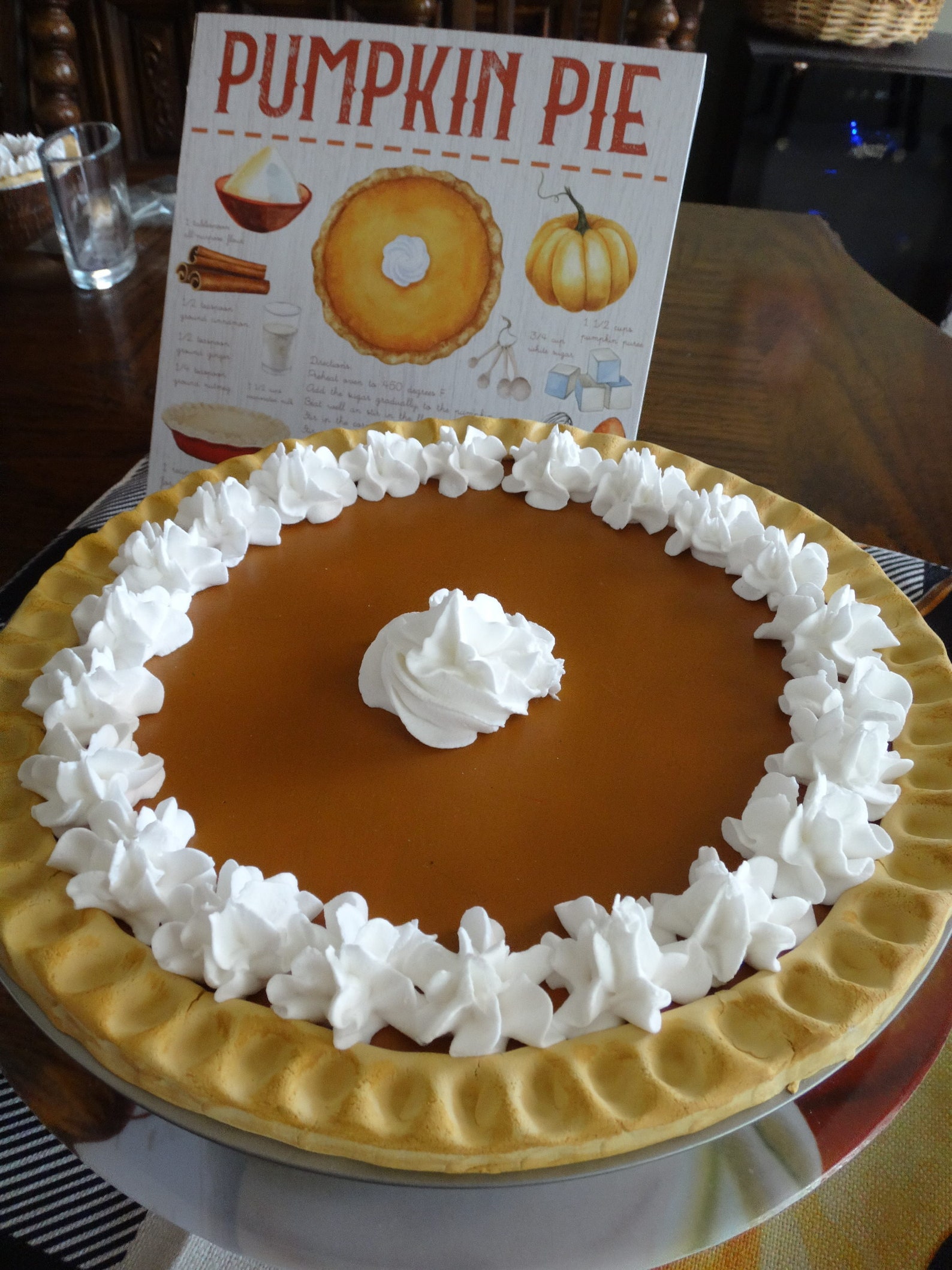 9.5“ Pumpkin, Chocolate, or Apple, Faux Pies Faux Food /fake Bake ...