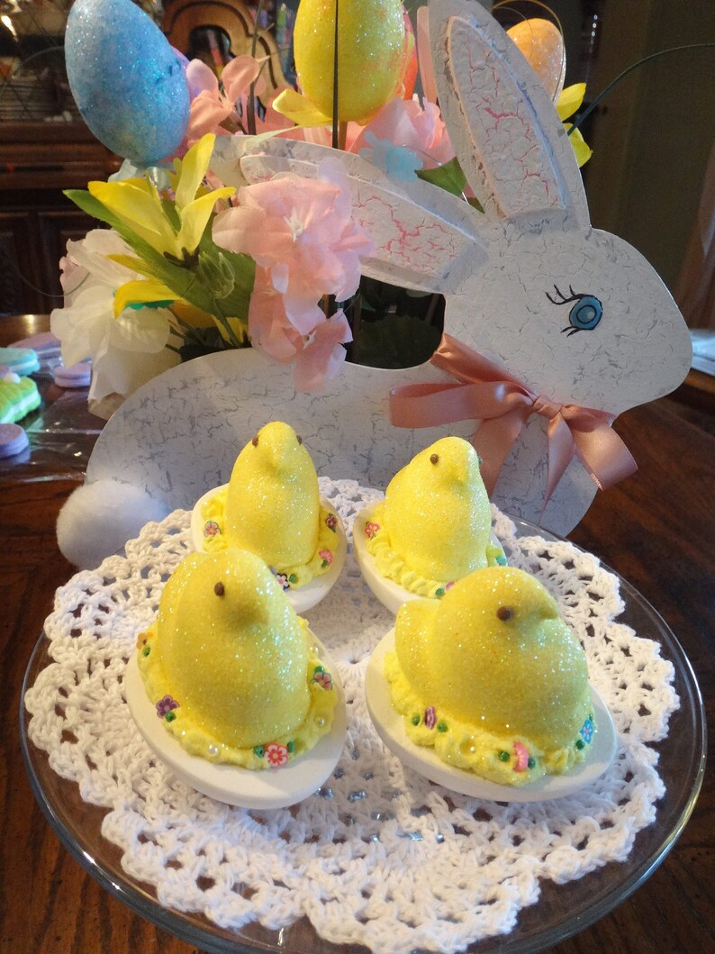 1 ONE PEEP Deviled Egg Faux Food /fake Display/ Replica - Etsy