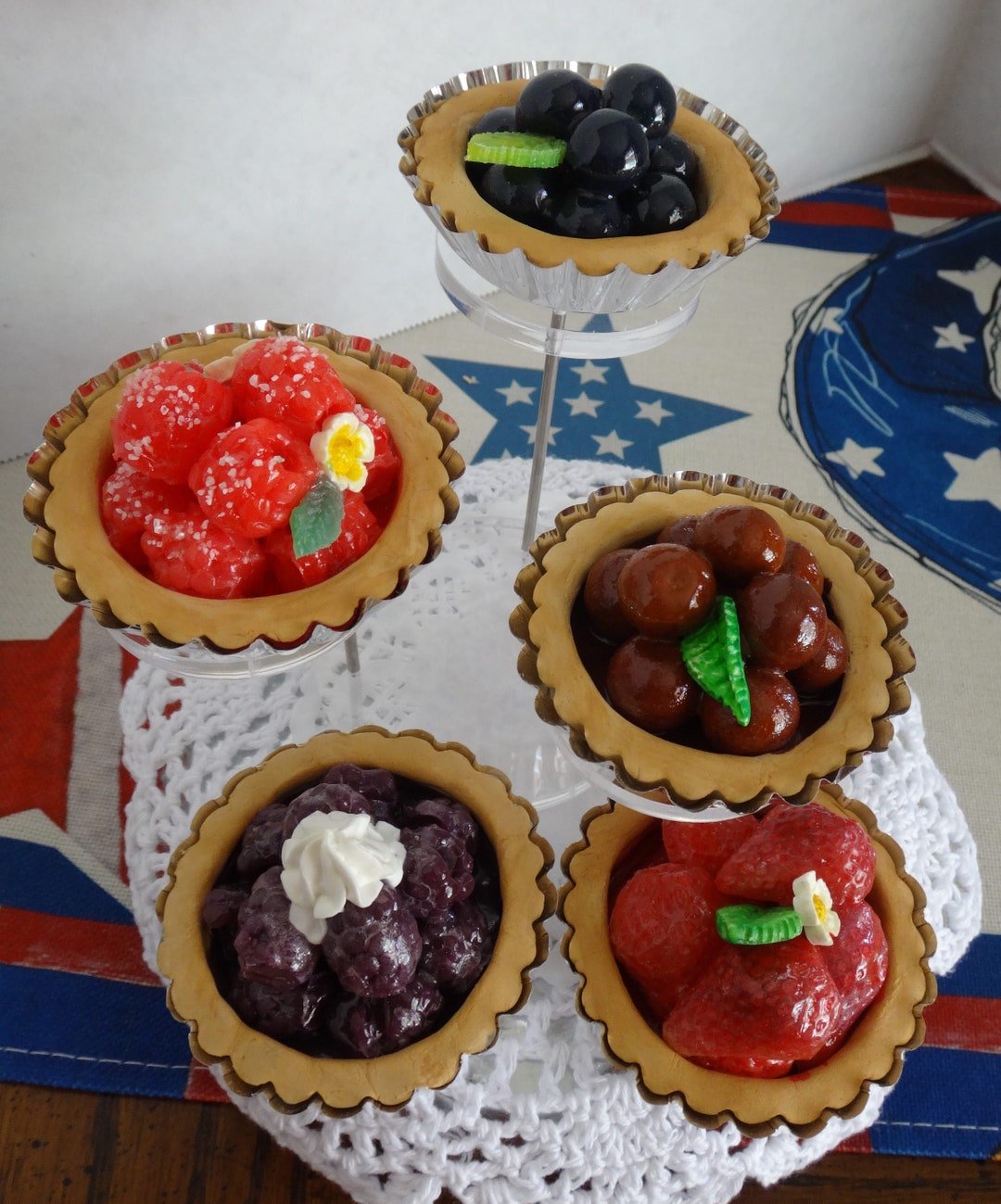 Mini Fruit Tart Replica: Faux Food Prop Display (2.5") - Etsy