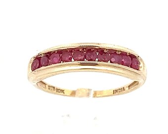 Ruby Channel Set Band - Etsy