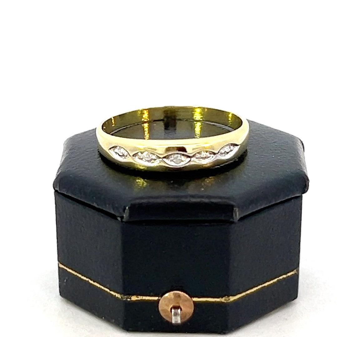 Vintage Diamond Promise Ring Size 7 9k Stackable Diamond Ring - Etsy