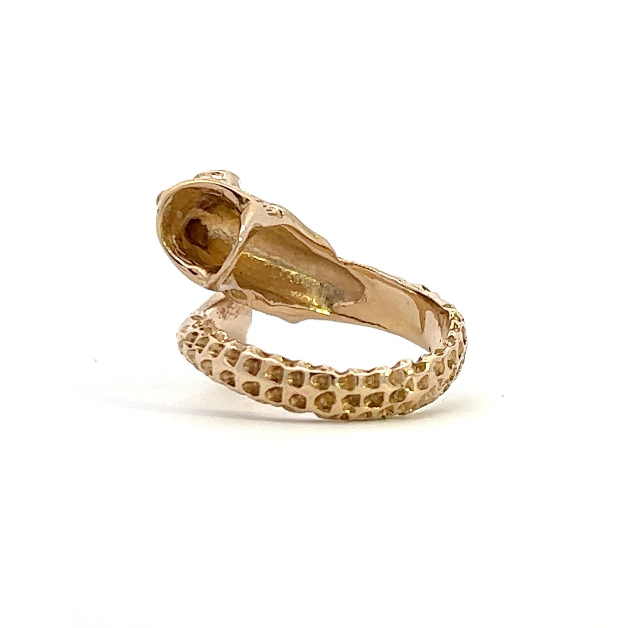 Estate Solid Gold Fish Ring, Mythical Dolphin Ring, Greek Dolphin Wrap ...
